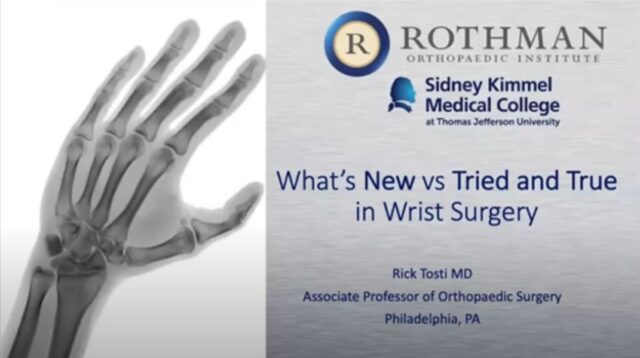 Richard J. Tosti, MD - Rothman Orthopaedics