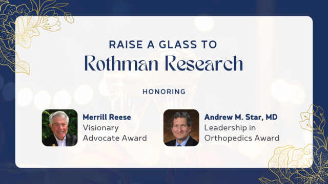 Raise a Glass to Rothman Research - Rothman Orthopaedics